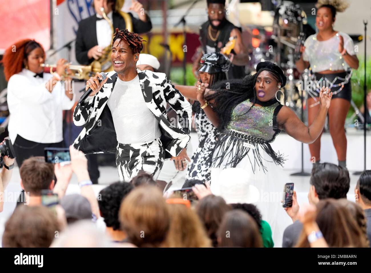 Jon Batiste performs on NBC's Today show at Rockefeller Plaza on Friday ...