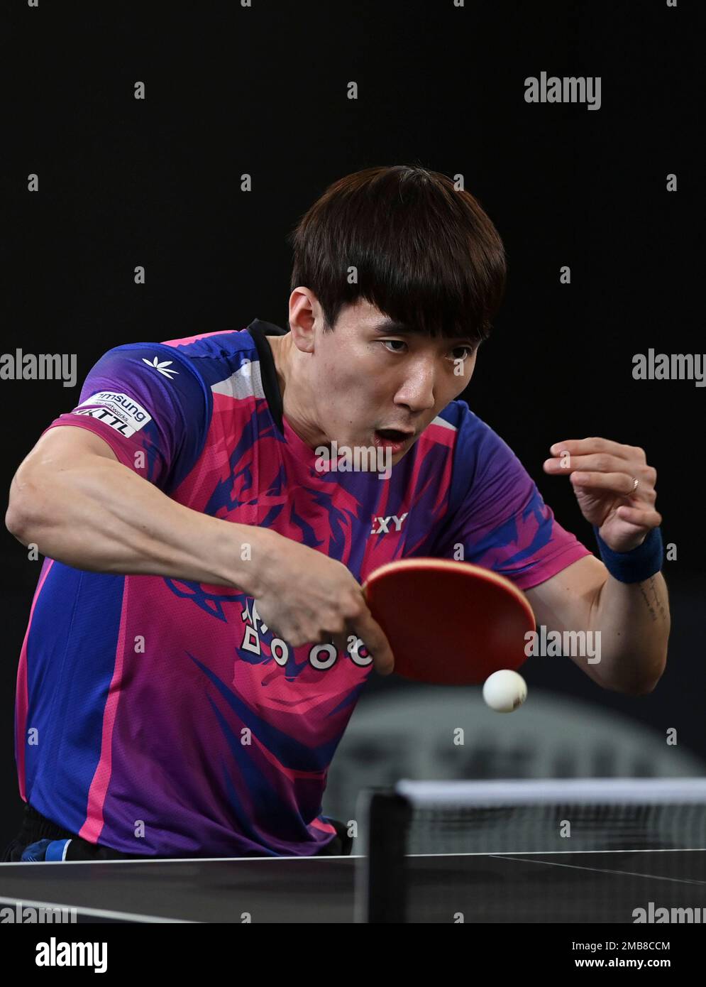 Doha, Qatar. 20th Jan, 2023. Lee Sangsu of South Korea competes during ...