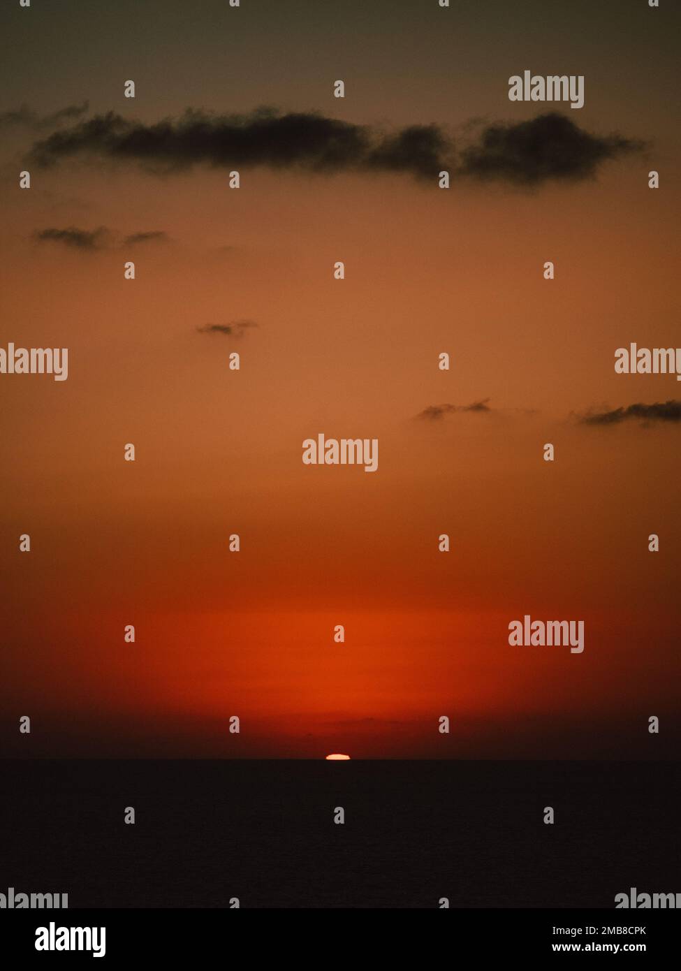 Tel Aviv Sunset Over The Ocean Sea Stock Photo - Alamy