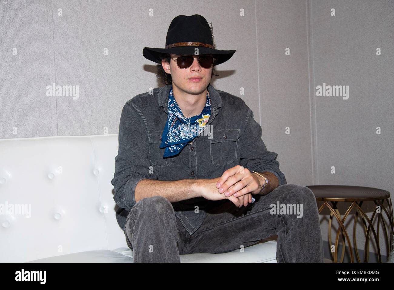 Calder Allen poses for a portrait during the Bonnaroo Music and Arts ...