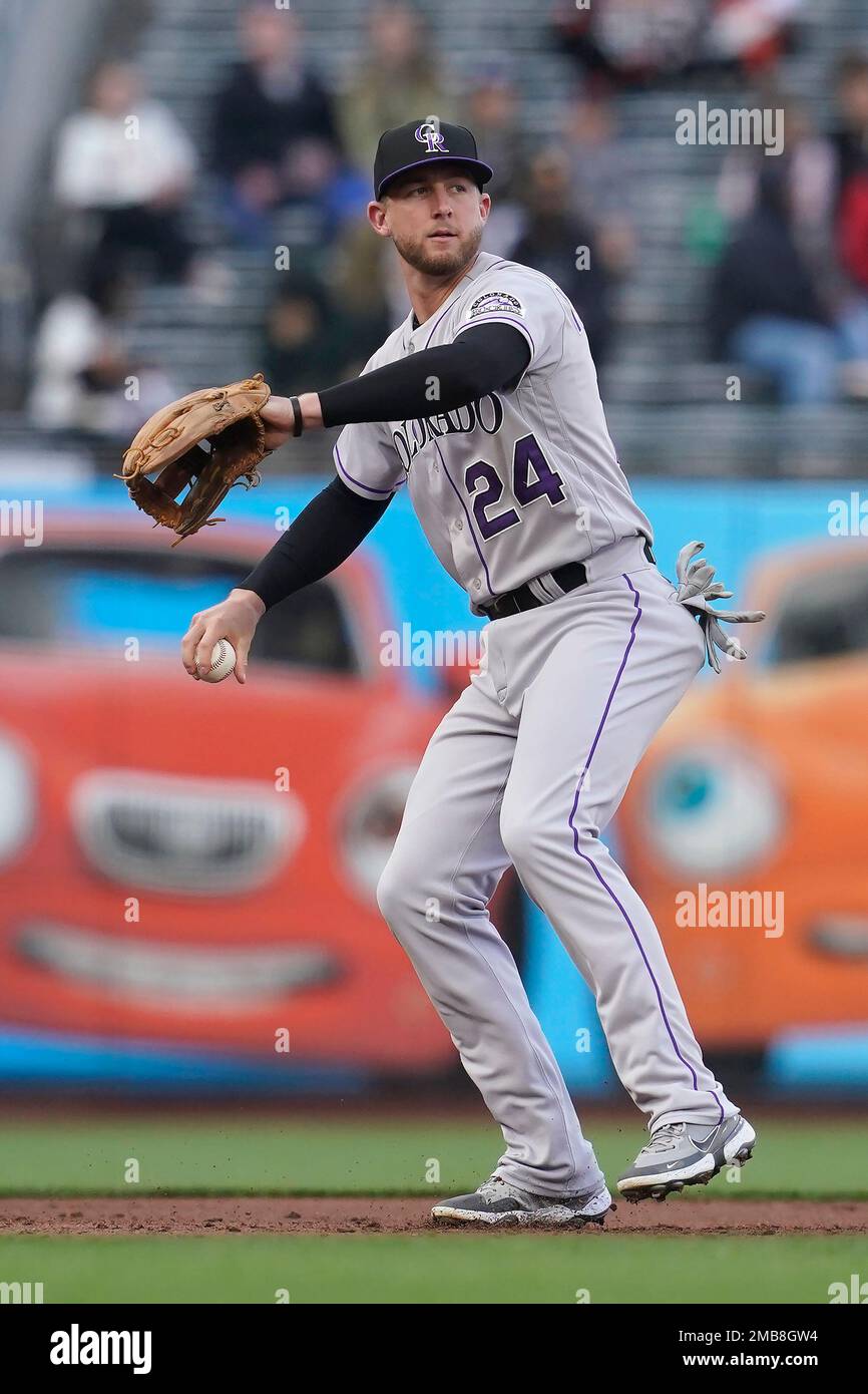 Colorado Rockies' Ryan McMahon during a baseball game against the San ...