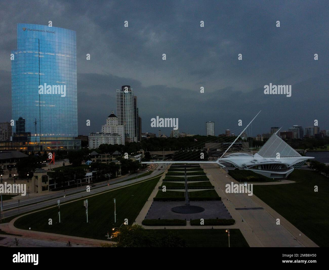 The Milwaukee skyline, including the Northwest Mutual Insurance ...