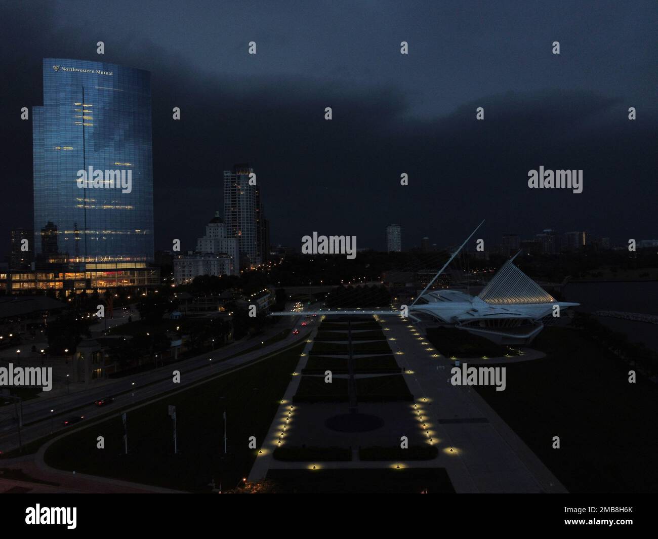 The Milwaukee skyline, including the Northwest Mutual Insurance ...