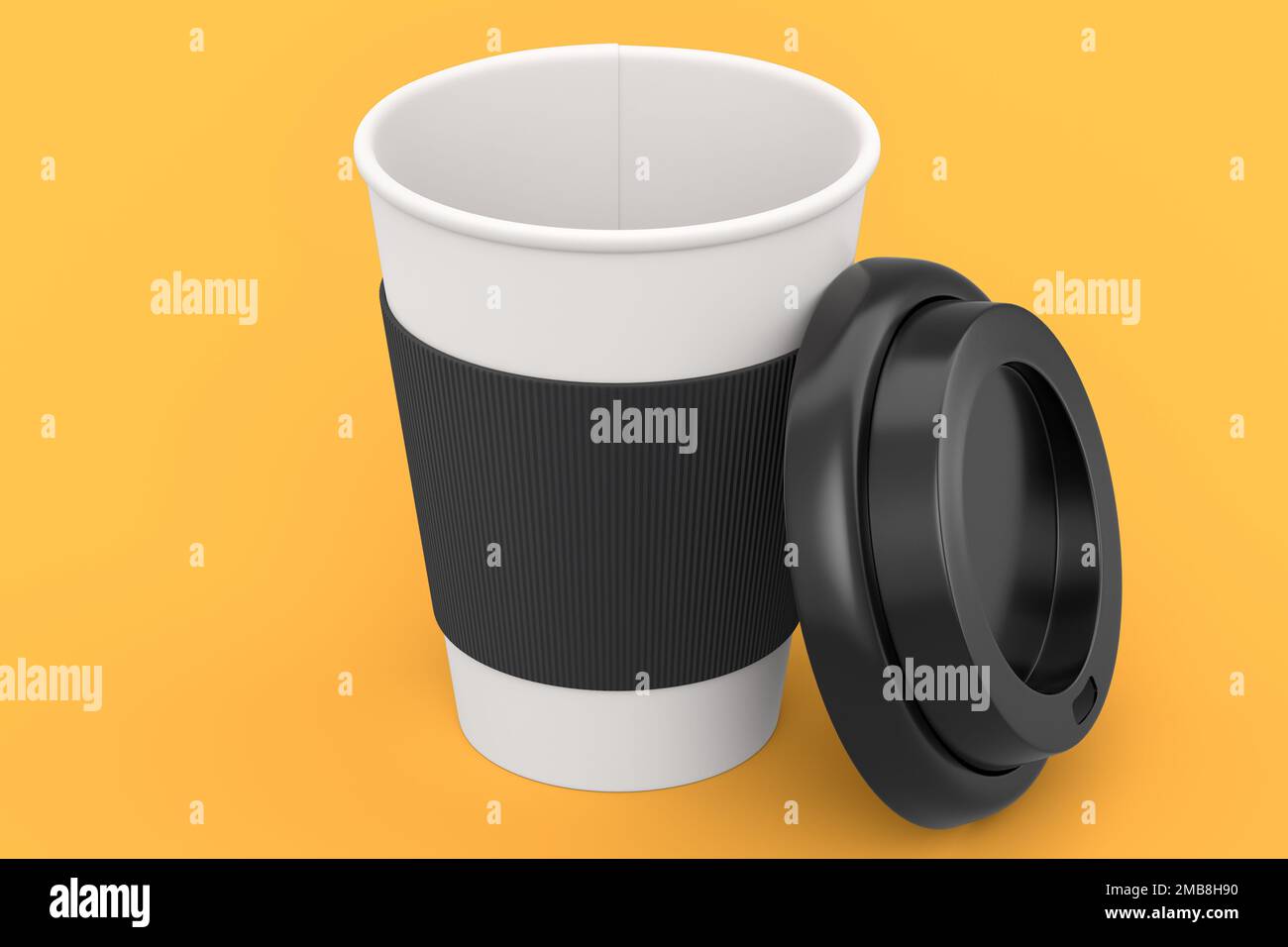 Paper coffee cup with cover for cappuccino, americano, espresso, mocha ...