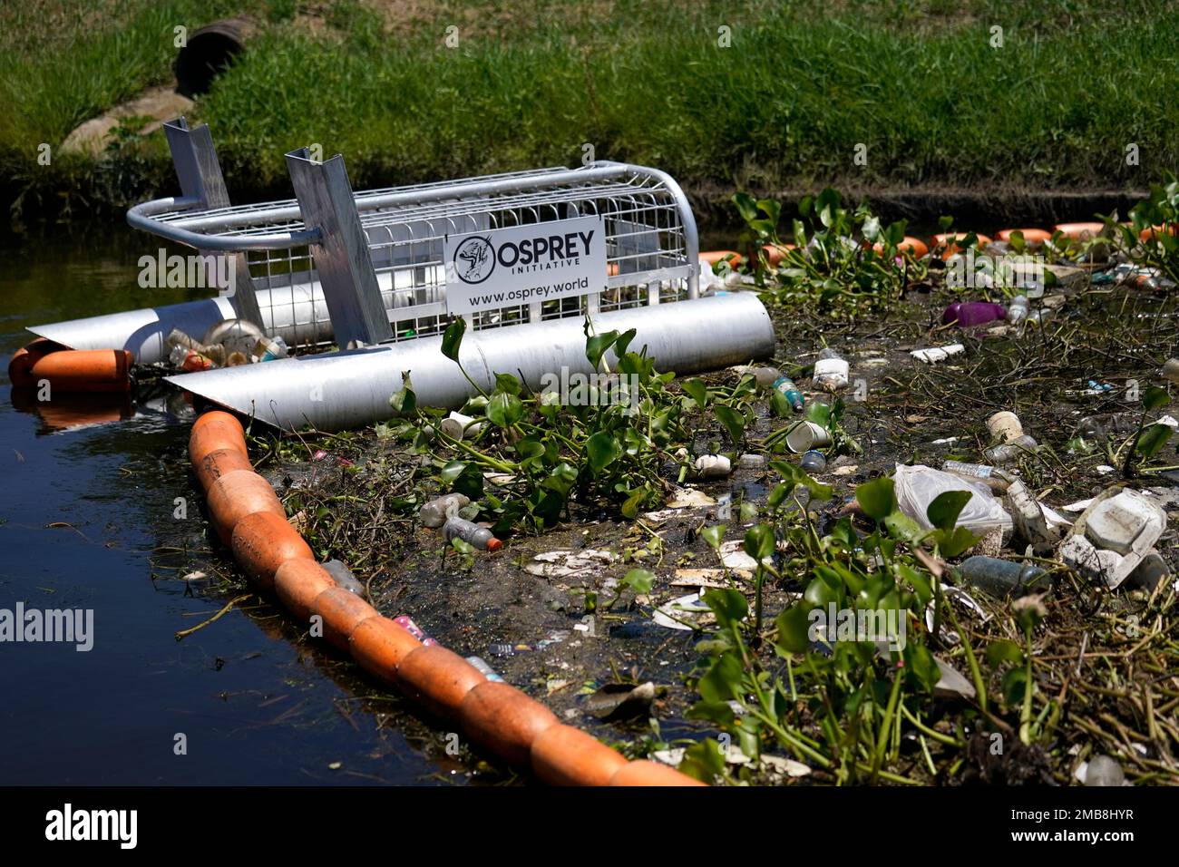 Trash that was captured by a Litter Gitter, a contraption designed by ...
