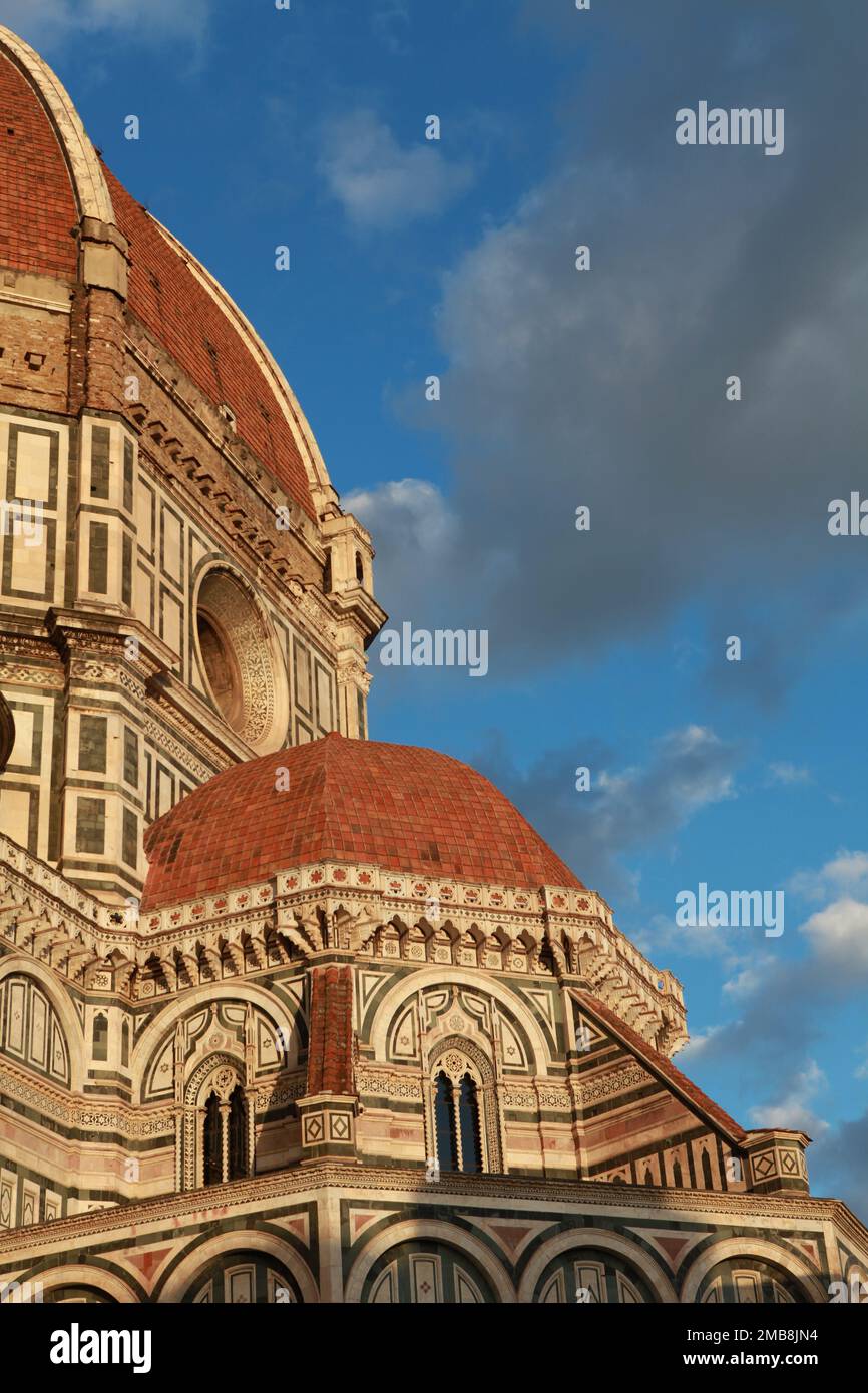 A vertical low angle shot of the historic Santa Maria del Fiore ...