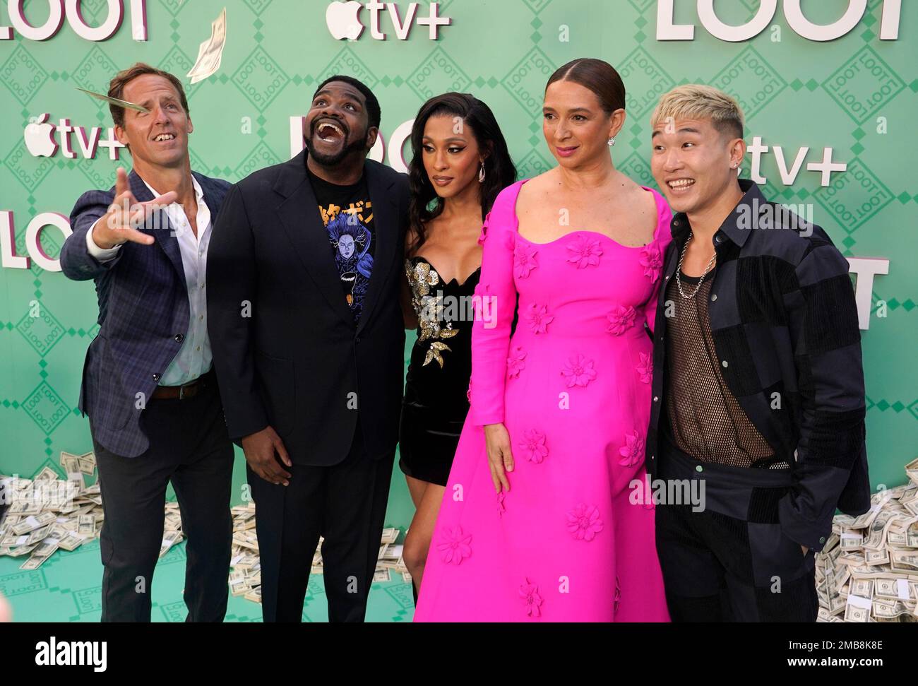Nat Faxon, from left, Ron Funches, Michaela Jae Rodriguez, Maya Rudolph ...