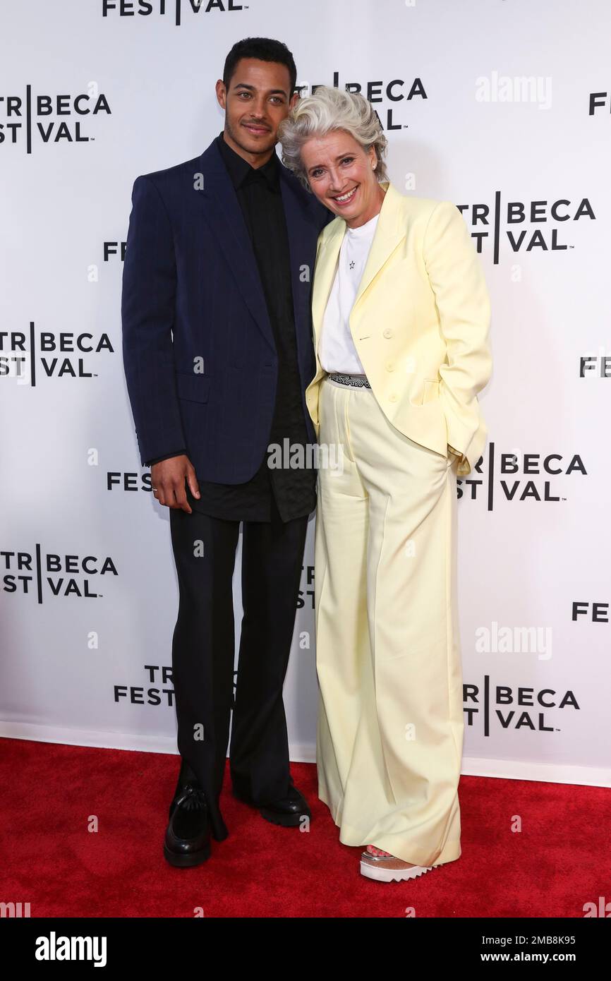Actors Daryl McCormack, left, and Emma Thompson, right, attend the ...