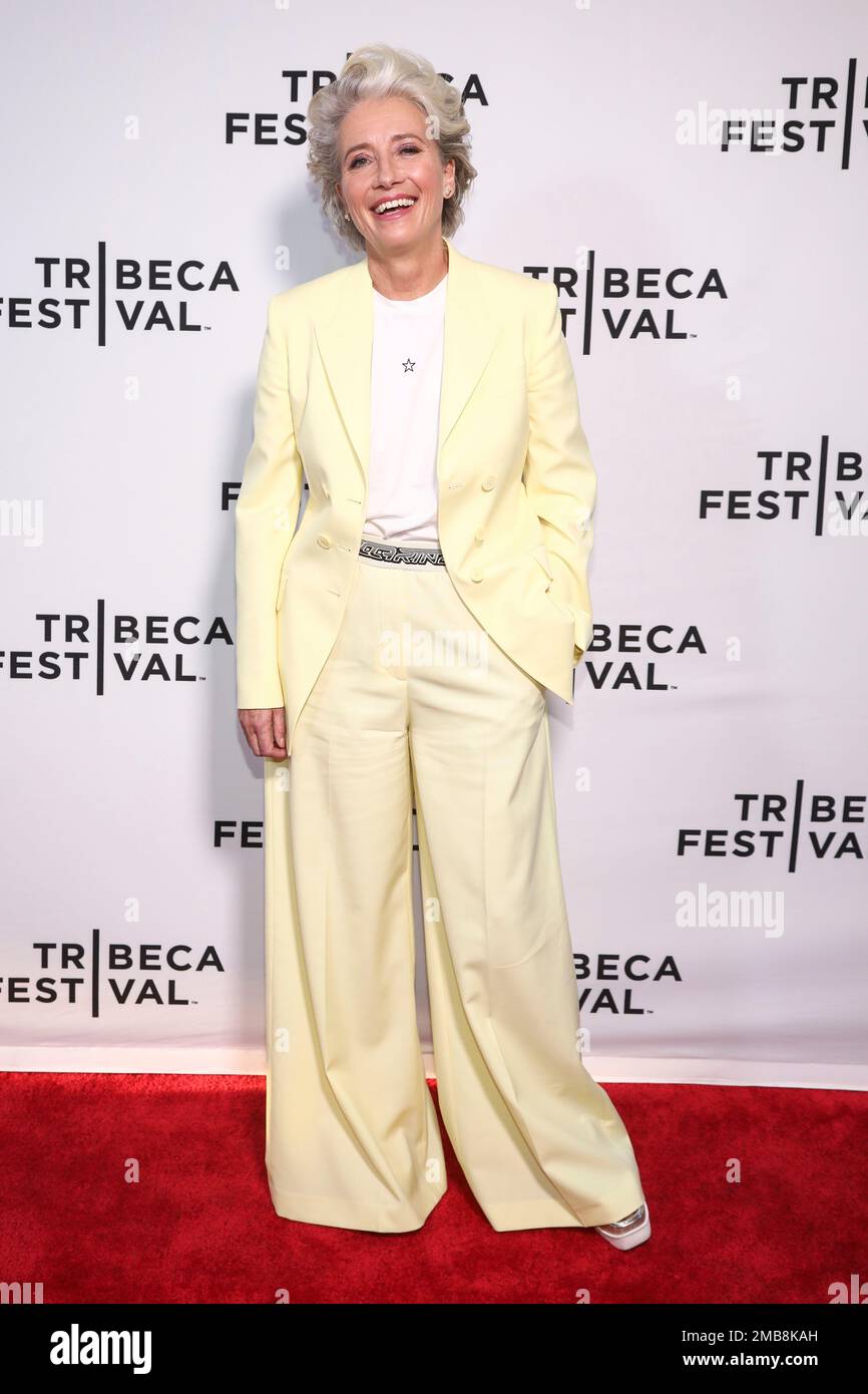 Actor Emma Thompson attends the premiere for "Good Luck to You, Leo ...