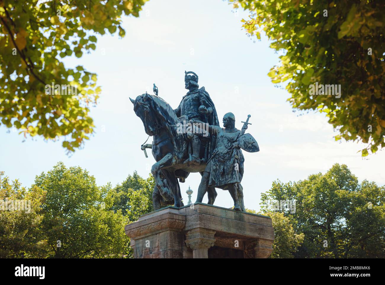 Monument to King Ludwig I in King Ludwig square in Munchen, Germany ...