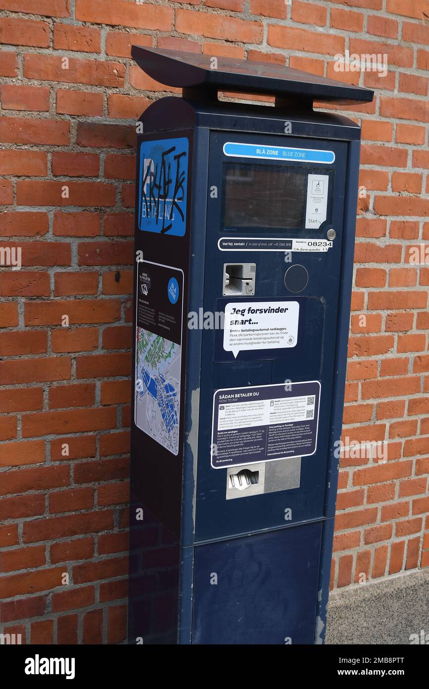 Copenhagen/Denmark/20 January 2023/Parking pay auto mateui booth nin ...
