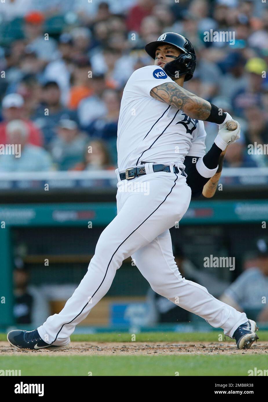 Detroit Tigers' Javier Baez strikes out against the Chicago White Sox ...