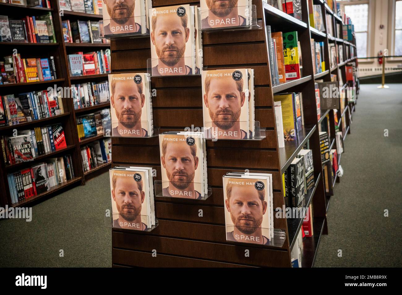 Copies of Prince Harry’s tell-all book “Spare” in a Barnes & Noble ...
