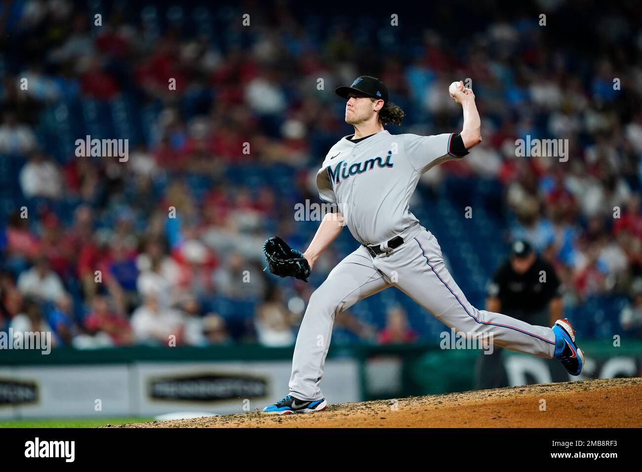 Miami Marlins' Steven Okert plays during baseball game, Tuesday, June ...