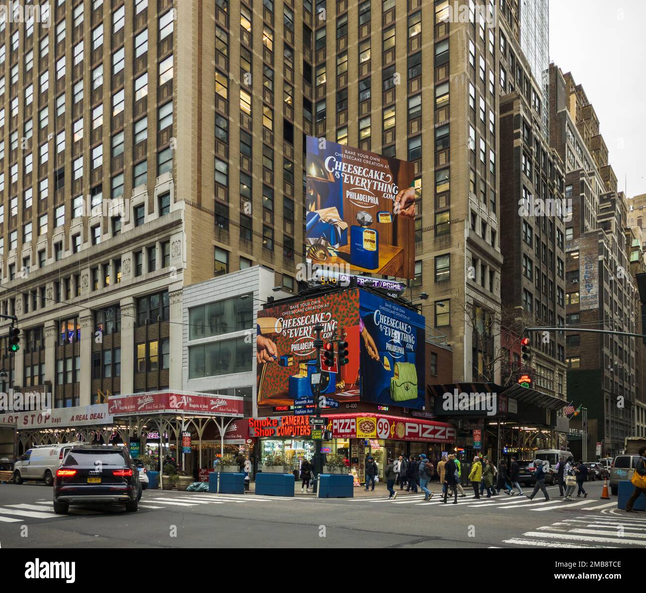Advertising for Kraft Heinz’ Philadelphia brand cream cheese is seen in ...