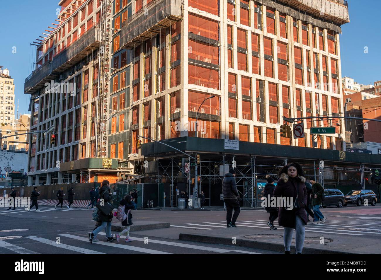 Construction of senior affordable housing in Chelsea in New York on ...
