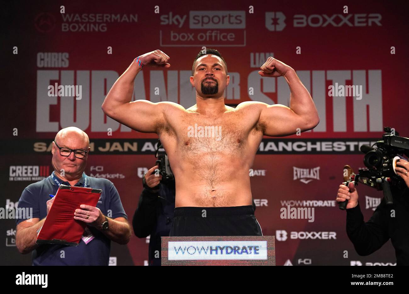 Joseph Parker during the weigh-in at the Manchester Central Convention ...