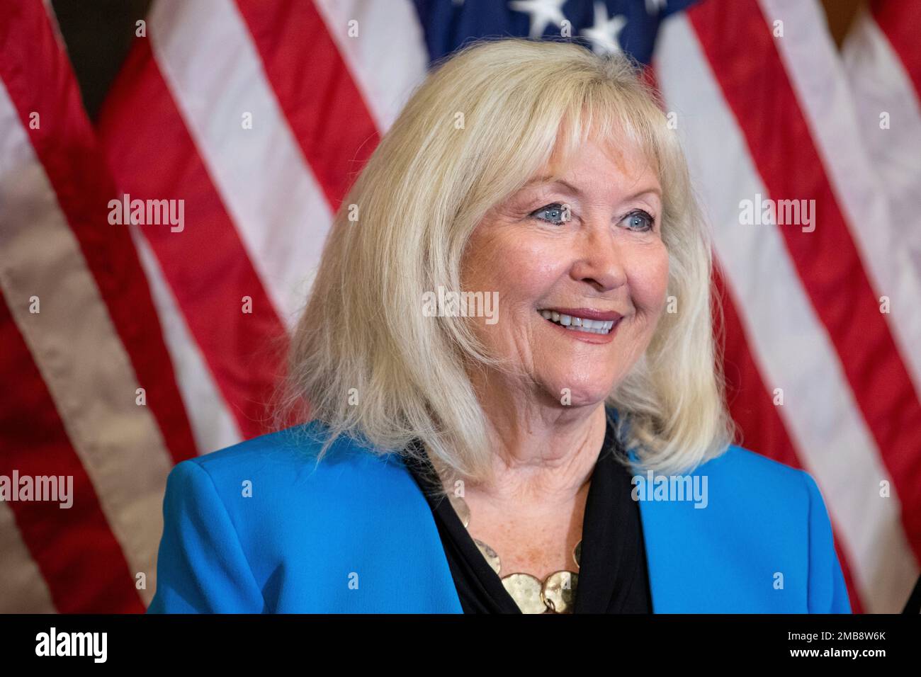 Rep. Connie Conway, D-Calif., smiles after being sworn into office at ...