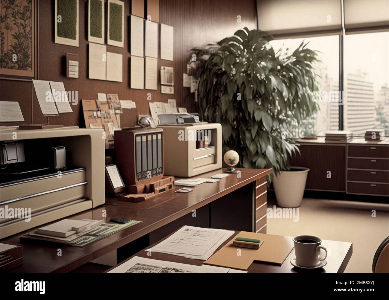 Office cubicle retro hi-res stock photography and images - Alamy