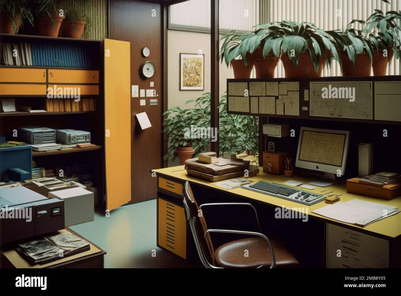 Office cubicle retro hi-res stock photography and images - Alamy