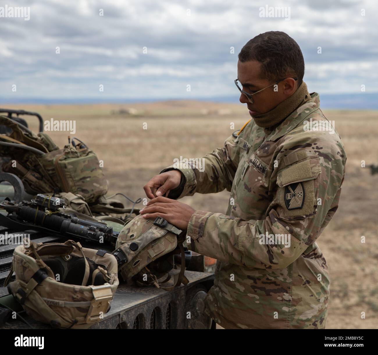 1st Lt. Sean Mobley, a field artillery officer with Bravo Battery, 5th ...