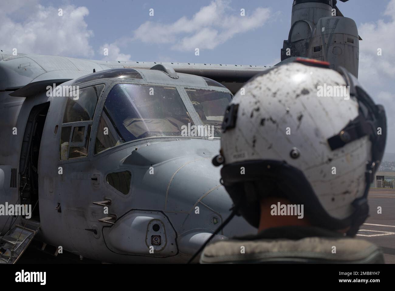U.S. Marine Cpl. Spencer Perez Duran, a crew chief with Marine Medium ...