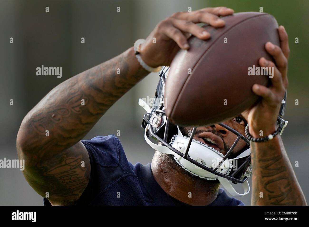 Houston Texans wide receiver Nico Collins catches a pass during an NFL ...
