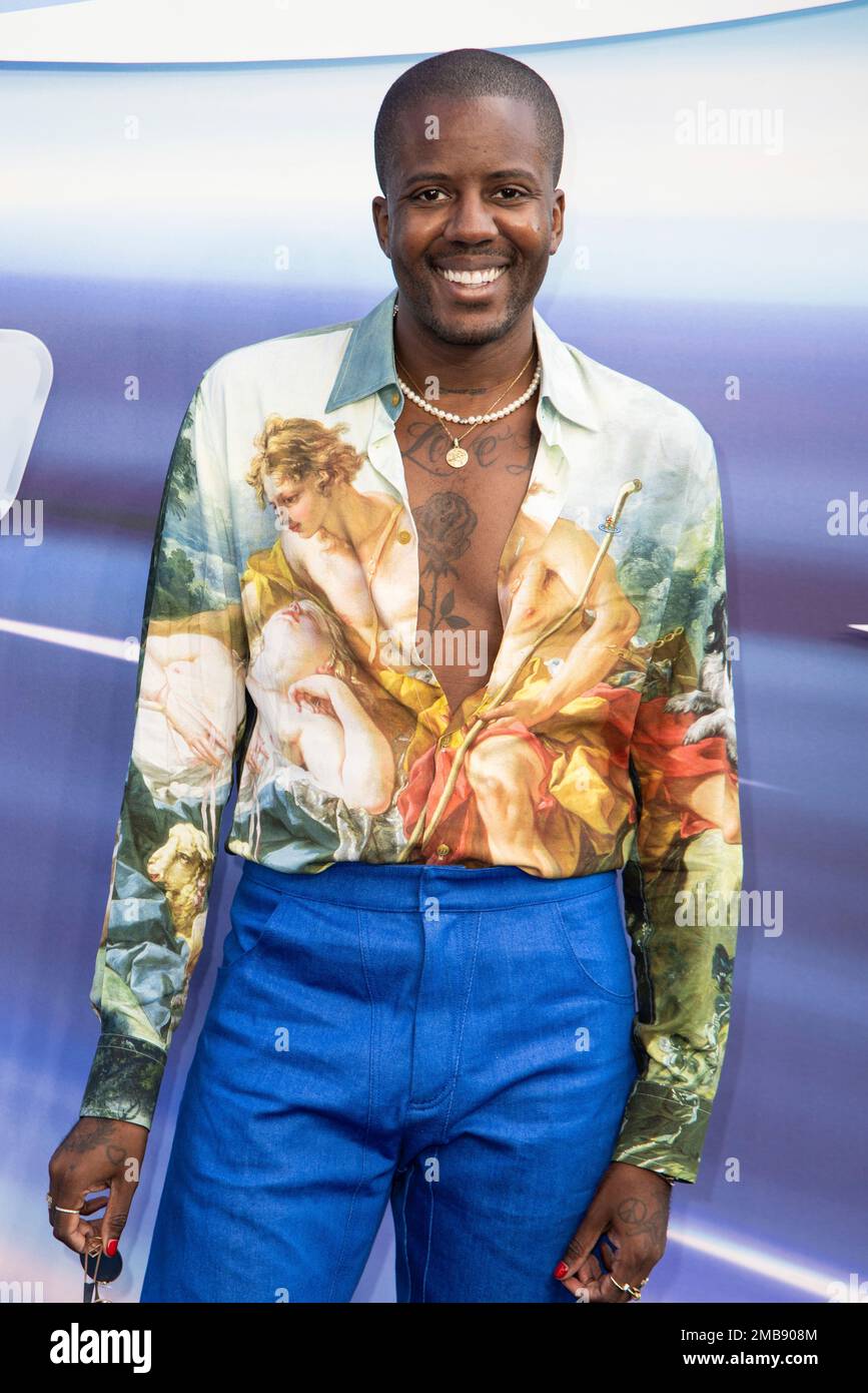 Vas J Morgan poses for photographers upon arrival for the premiere of ...