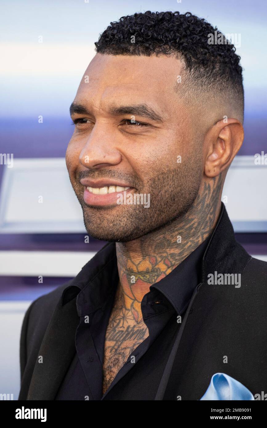 Jermaine Pennant poses for photographers upon arrival for the premiere ...