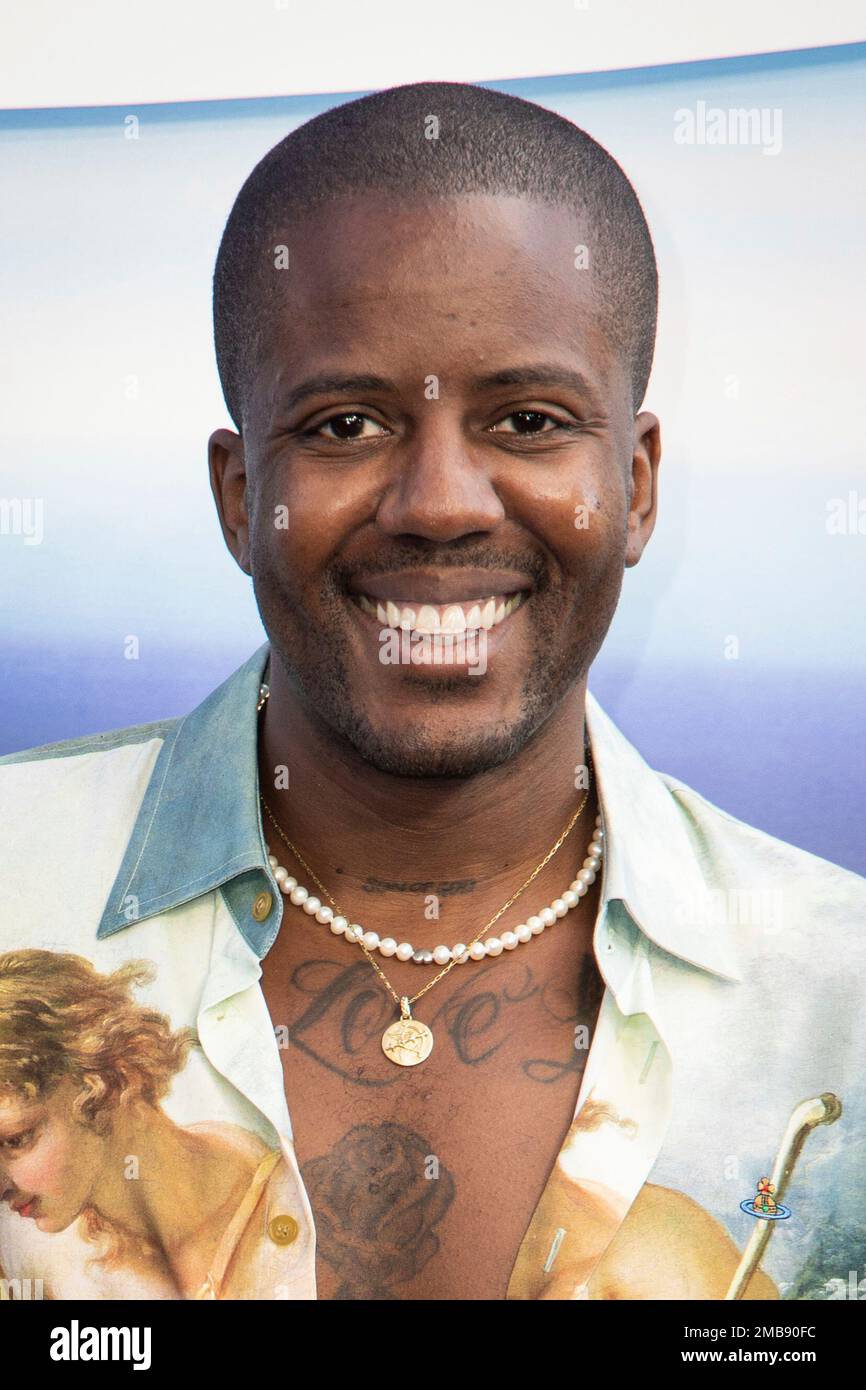 Vas J Morgan poses for photographers upon arrival for the premiere of ...