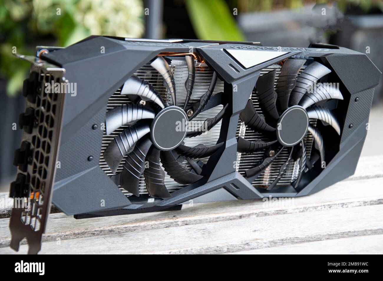 side view Graphics card with 2 fans Stock Photo - Alamy