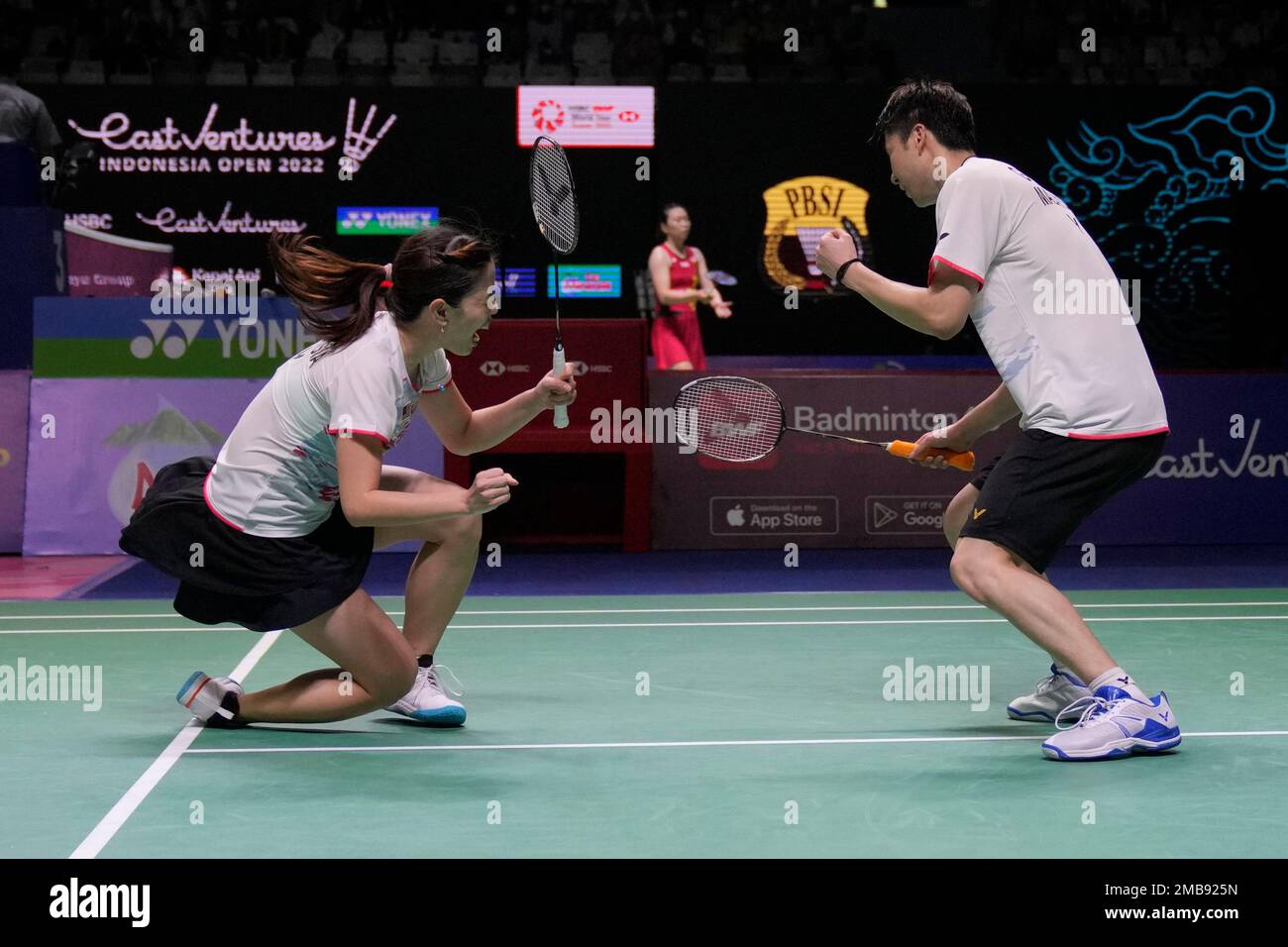 Malaysia's Goh Soon Huat, right, and Shevon Jemie Lai celebrate after ...