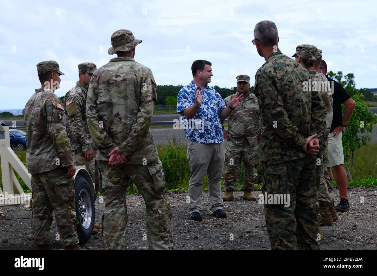 U.S. Ambassador to Palau John Hennessy-Niland talks to Soldiers and ...