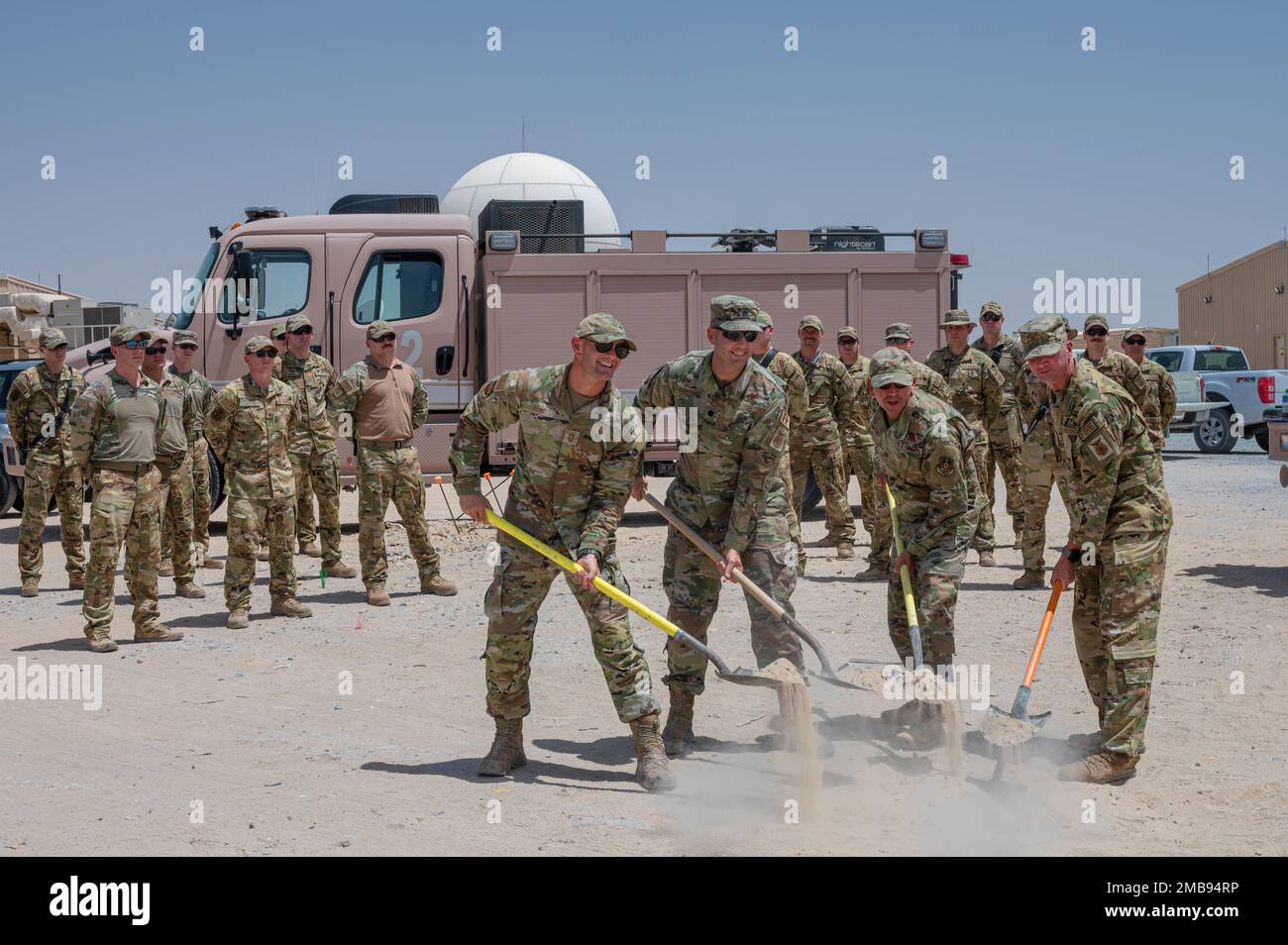From left, U.S. Air Force Chief Master Sgt. Joseph Cook, senior ...