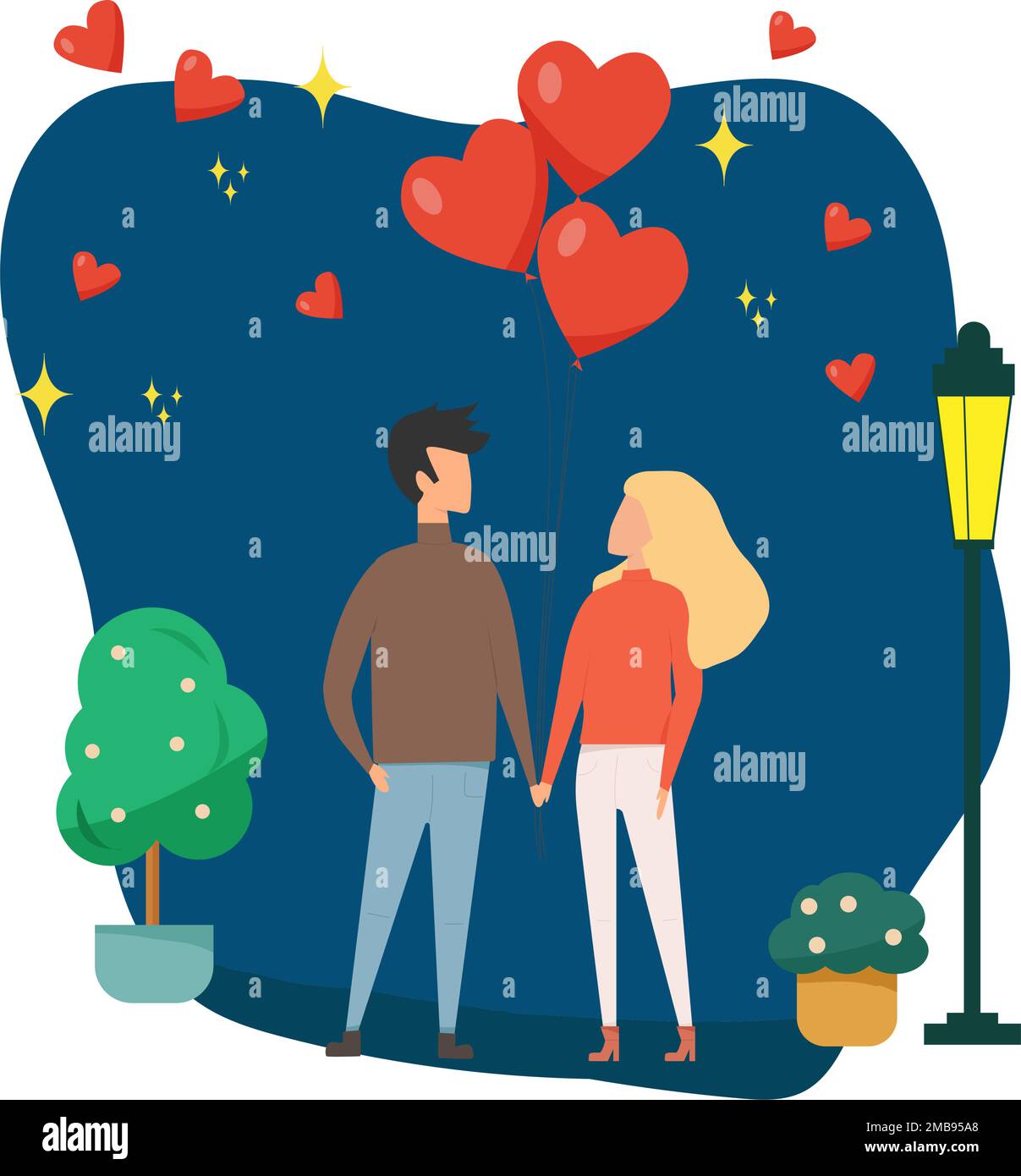 Amour embracing couple Stock Vector Images - Alamy