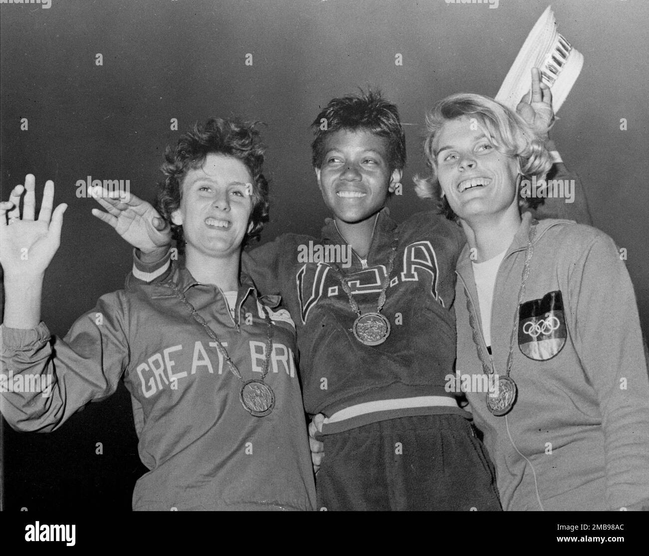 FILE - In this Sept. 5, 1960, file photo, the medalists in the women's ...