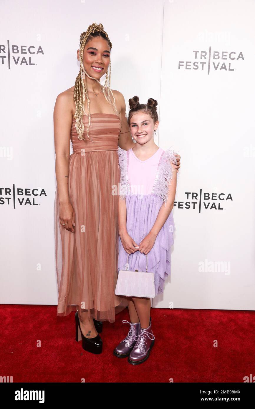 Actors Alexandra Shipp, left, and Alessandra Rosenfeld, right, attend ...