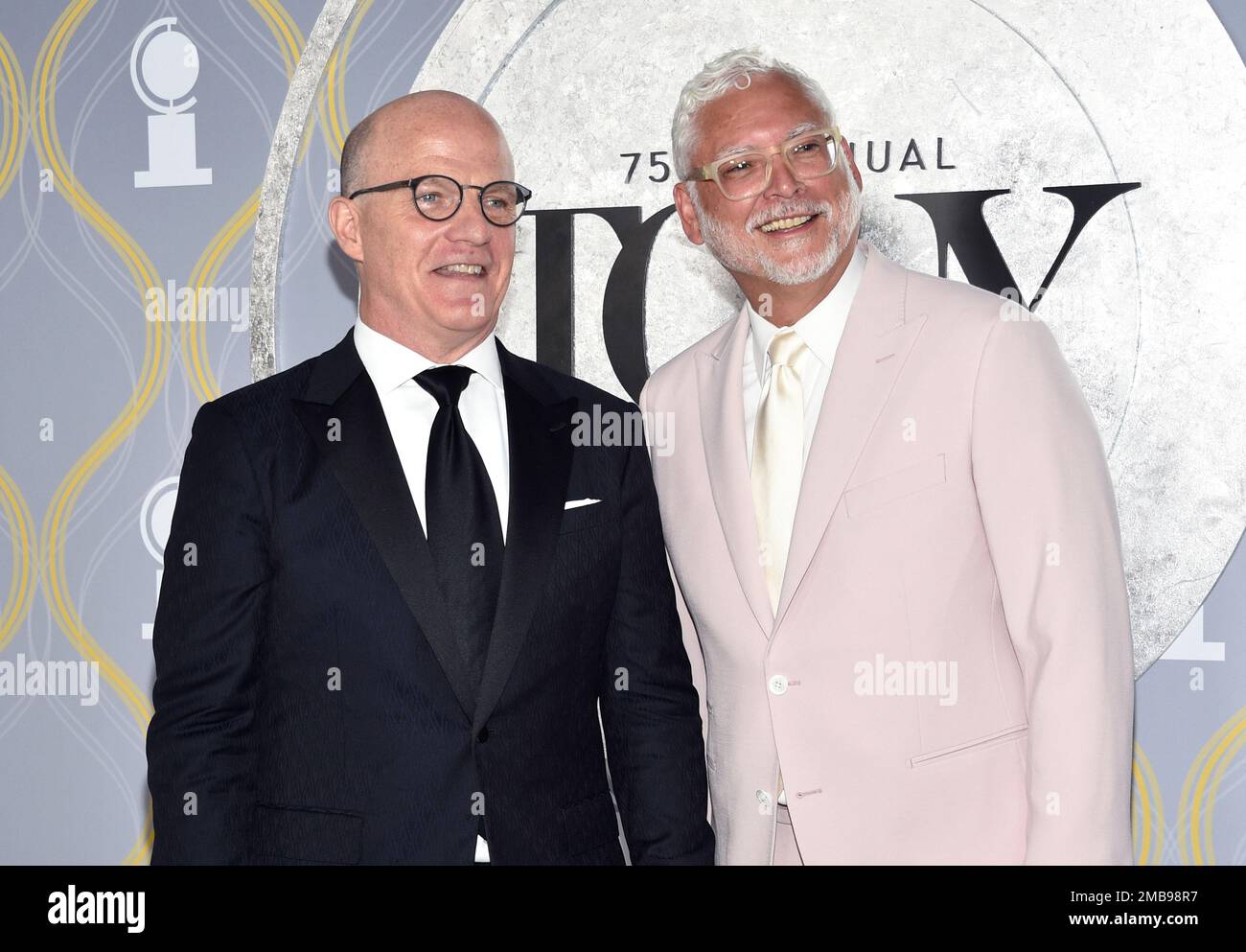 Charles Newell, left, and Angel Ysaguirre arrive at the 75th annual ...