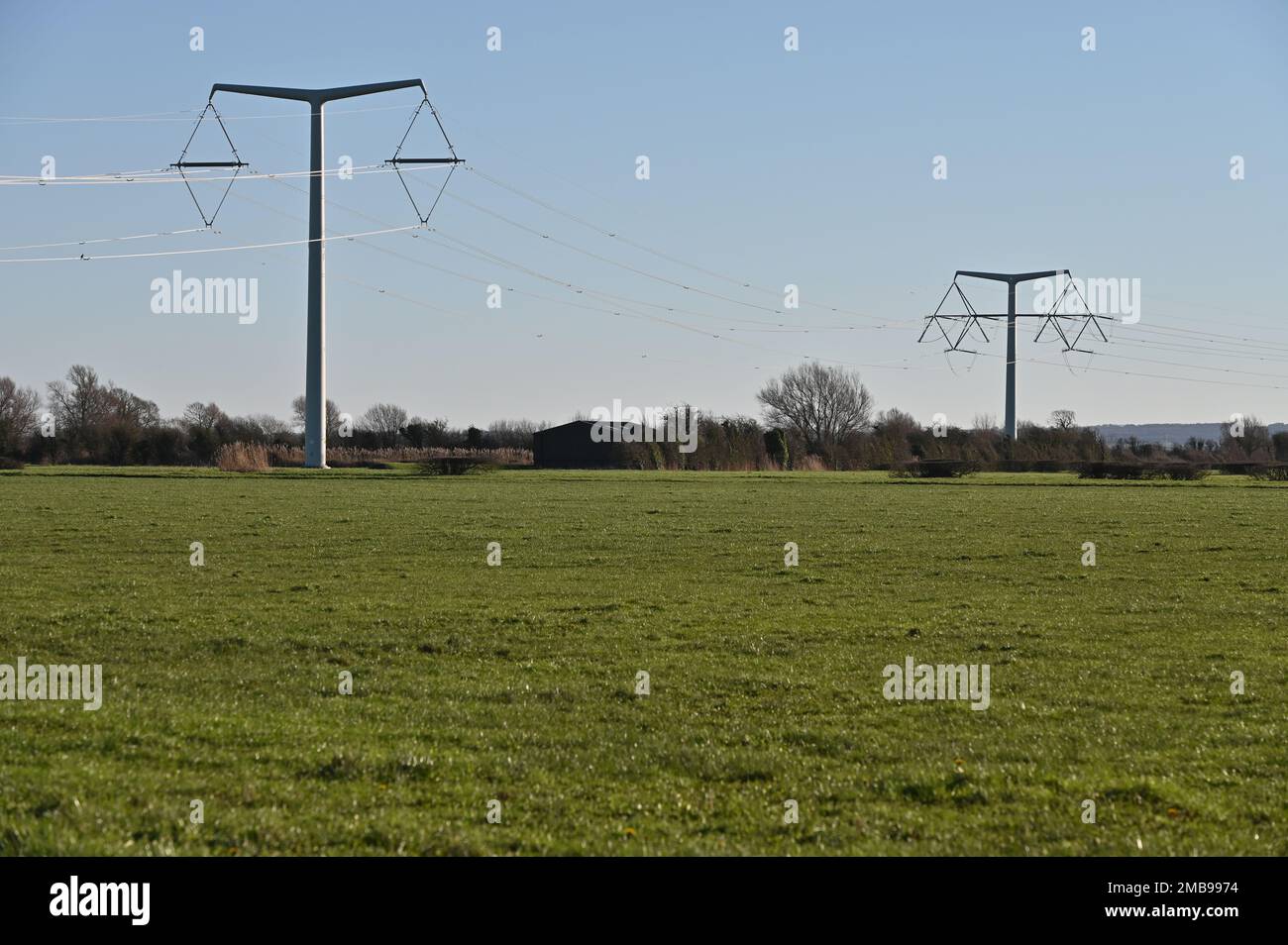 Power supply from hinkley point power station hi-res stock photography ...