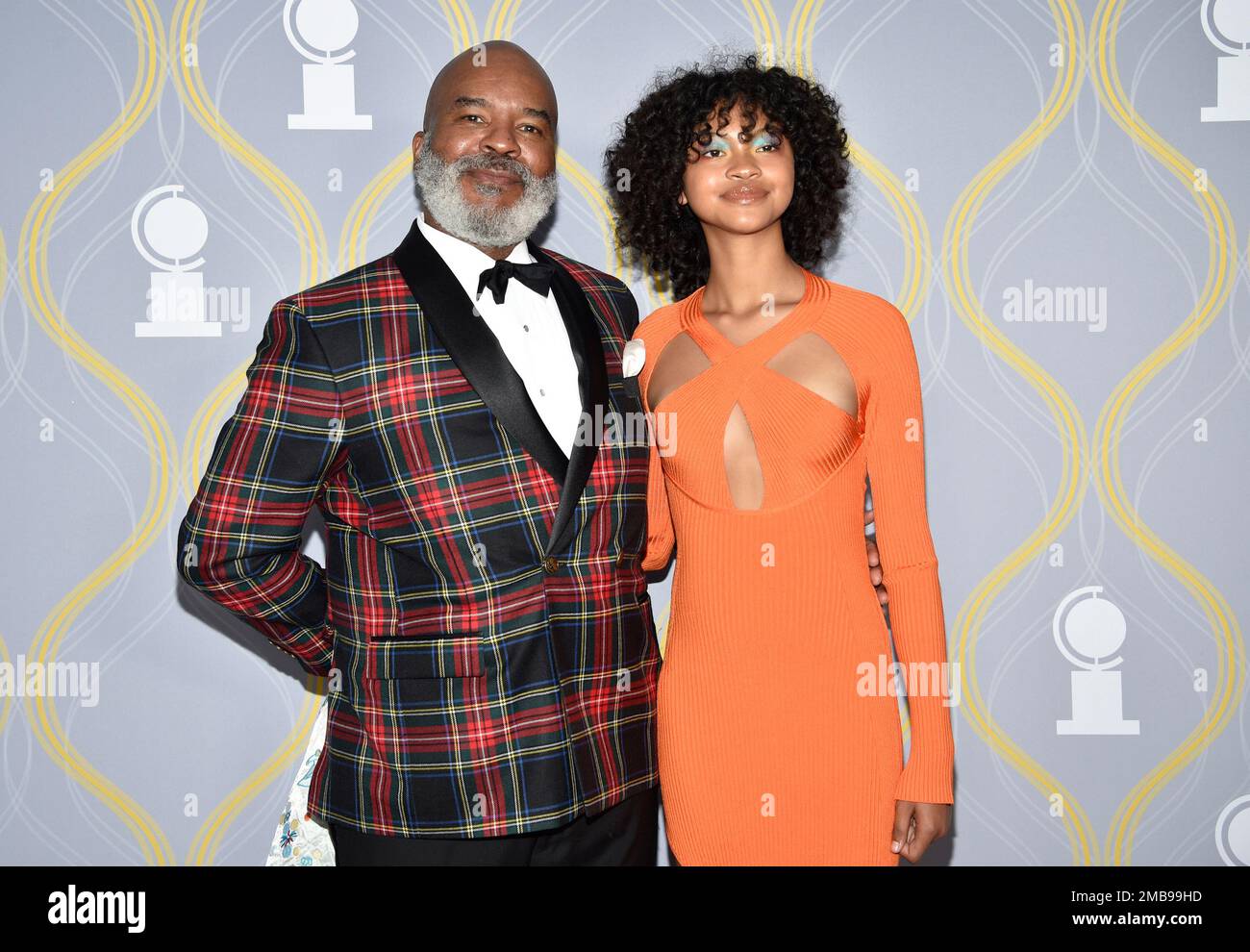 David Alan Grier, left, and Luisa Danbi Grier-Kim arrive at the 75th ...