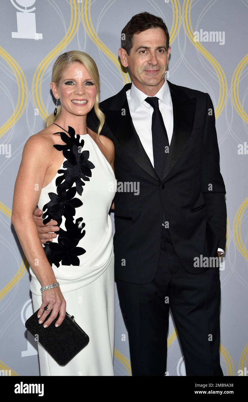 Kelli O'Hara, left, and Greg Naughton arrive at the 75th annual Tony ...