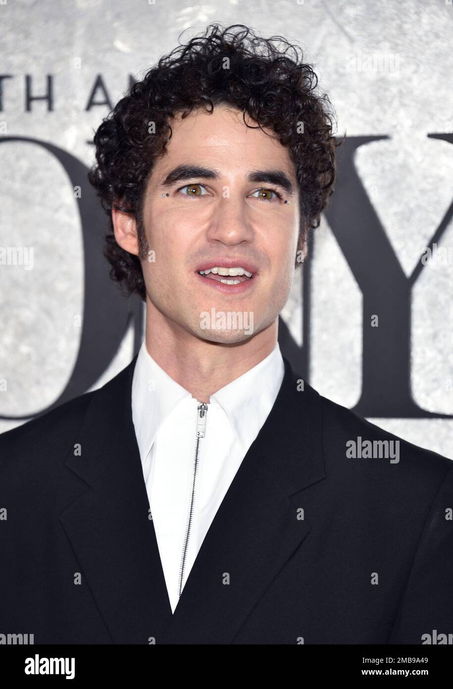 Darren Criss arrives at the 75th annual Tony Awards on Sunday, June 12 ...