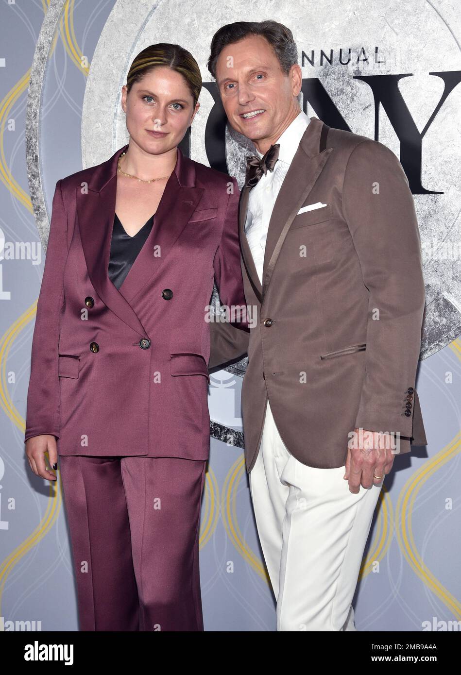 Tony Goldwyn, right, and Jane Musky arrive at the 75th annual Tony ...