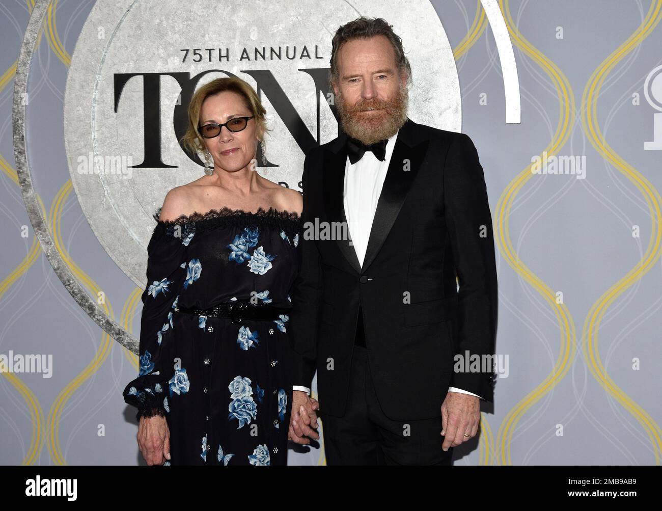 Robin Dearden, left and Bryan Cranston arrive at the 75th annual Tony ...