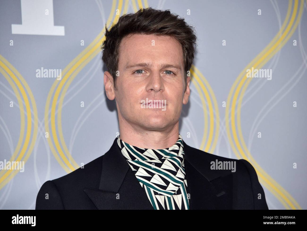 Jonathan Groff arrives at the 75th annual Tony Awards on Sunday, June ...