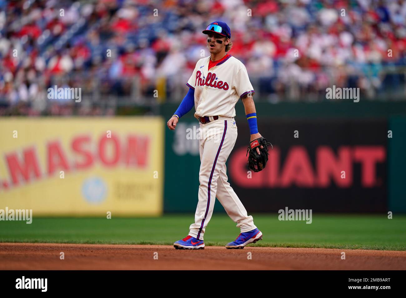 Philadelphia Phillies' Bryson Stott plays during a baseball game ...