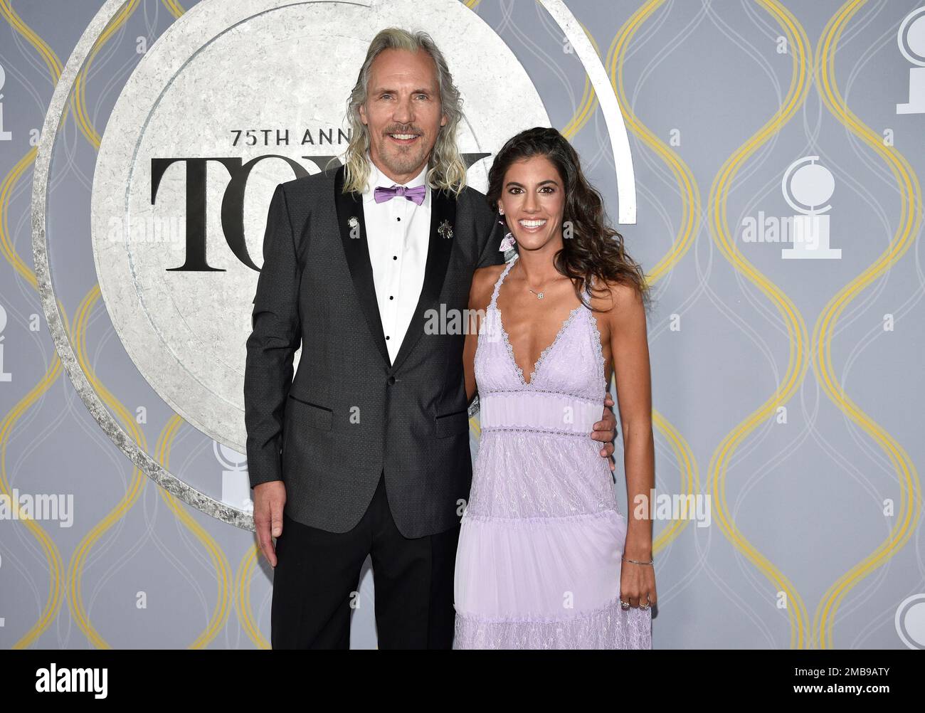 Corey Brunish, left, and Jessica Rosenfeld arrive at the 75th annual ...