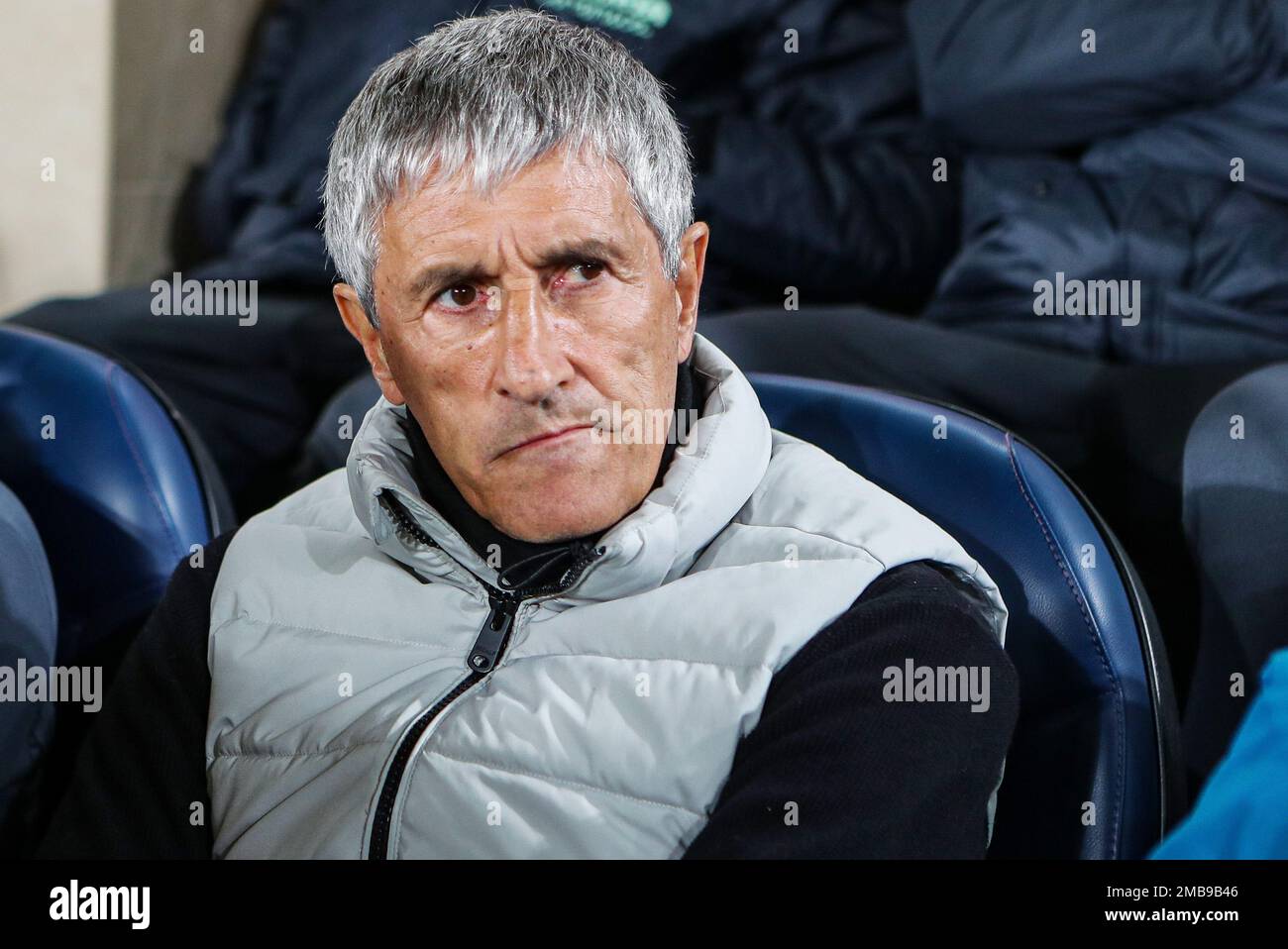 Quique Setien, head coach of Villarreal during the Spanish cup, Copa ...
