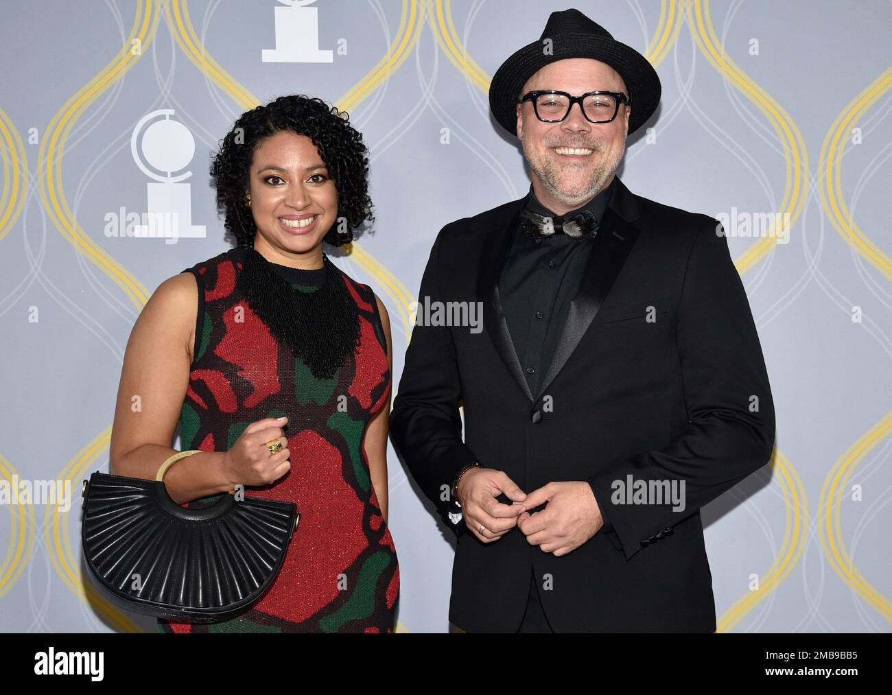 Masi Asare, left, and Nathan Tyson arrive at the 75th annual Tony ...