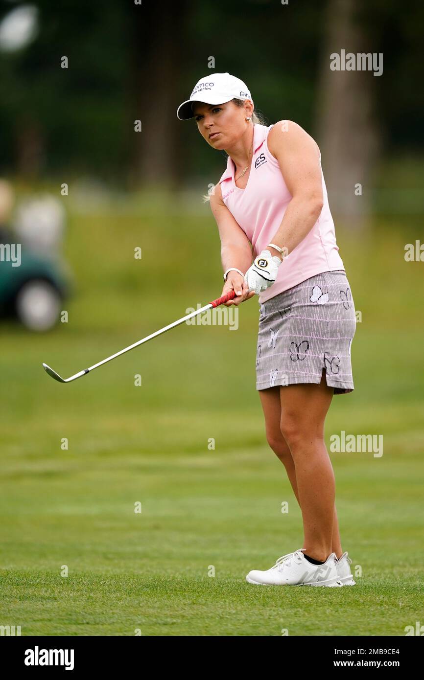 Lindsey Weaver-Wright hits on the third fairway during the final round ...